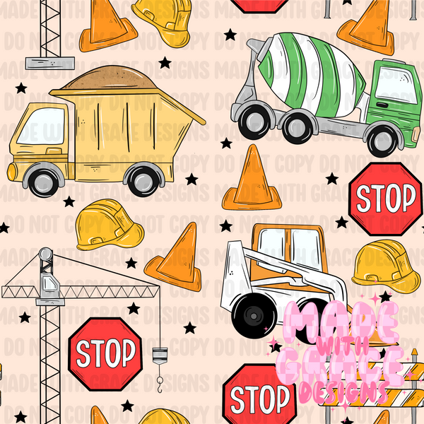 Construction Seamless/PNG – Made with Grace Designs