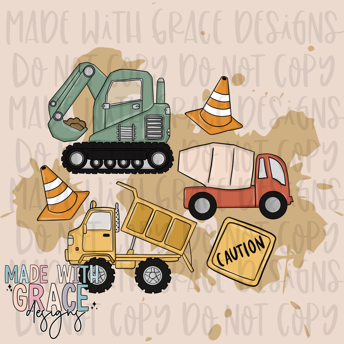 Construction Zone PNG – Made with Grace Designs